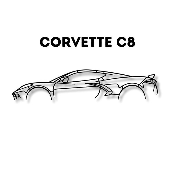 C8 Corvette Silhouette - Etsy