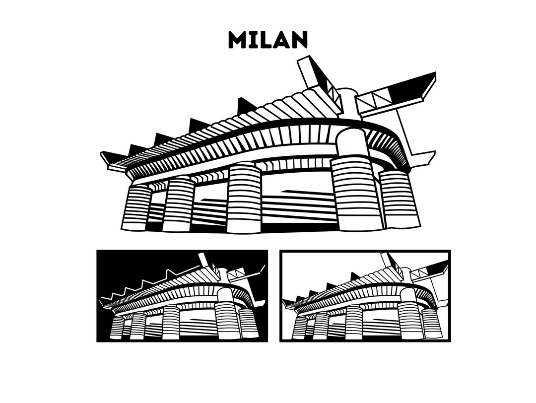 San Siro Football Stadium Svg Bundle San Siro Laser Cut File - Etsy