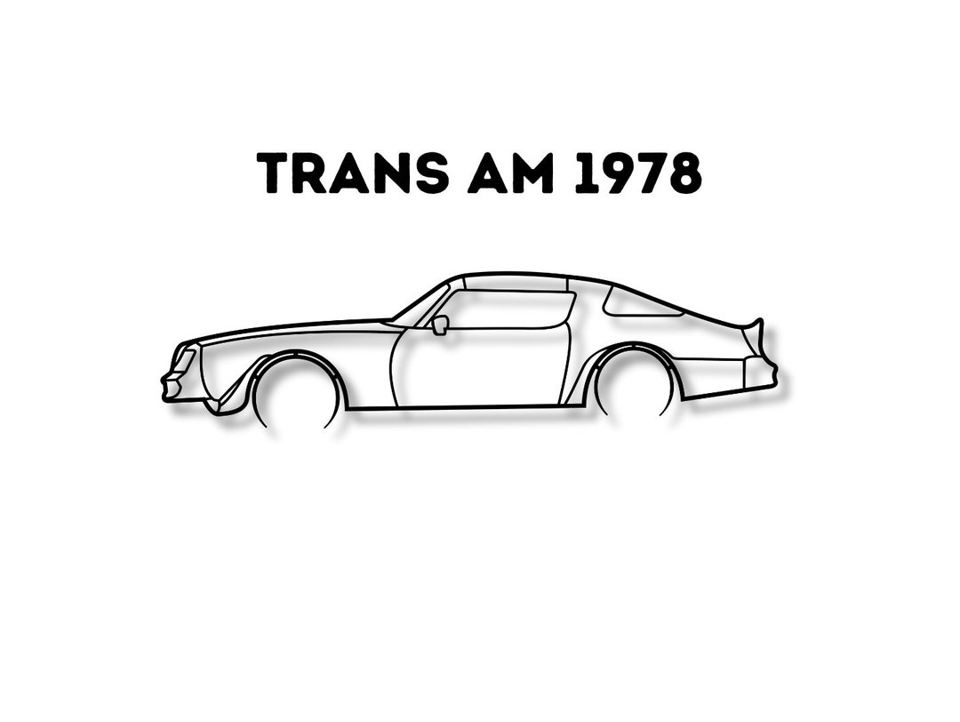 Trans Am 1978 Car Silhouette, Laser Cut Car, Car Dxf, Car Svg, Vector ...