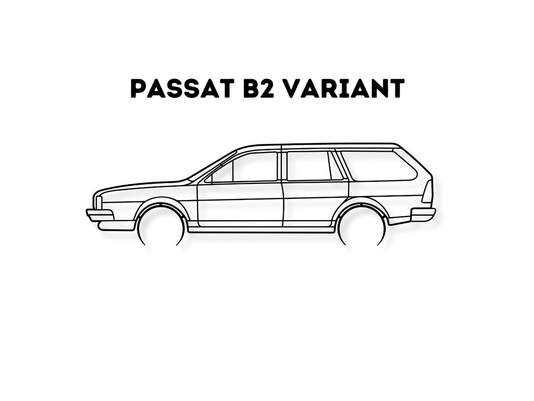 Laser Cut Car Silhouette, Detailed Car Stencil, Passat Dxf Svg Vector ...