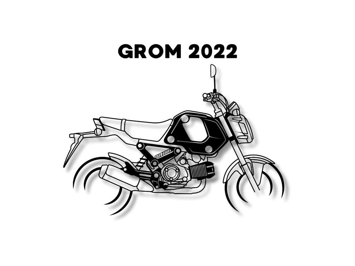 Grom Silhouette, Motorcycle Vector Art, Grom Laser Cut Design - Etsy