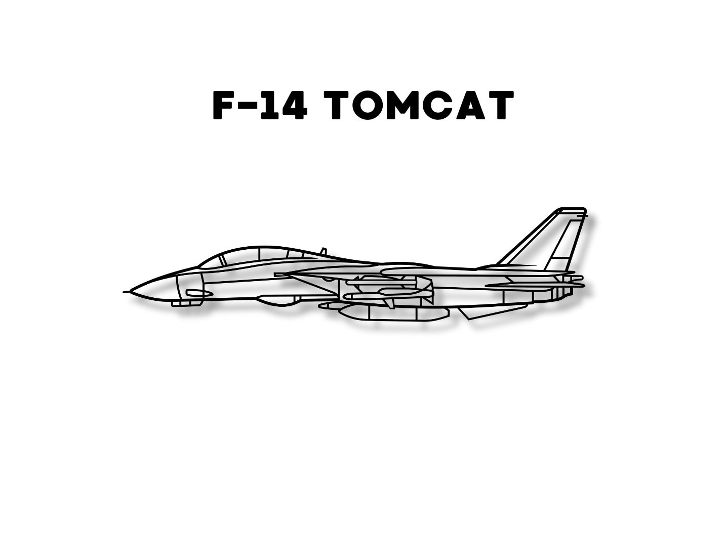F-14 Tomcat Laser Cut Vector File, Aircaft Vector Silhouette, Laser Cut ...