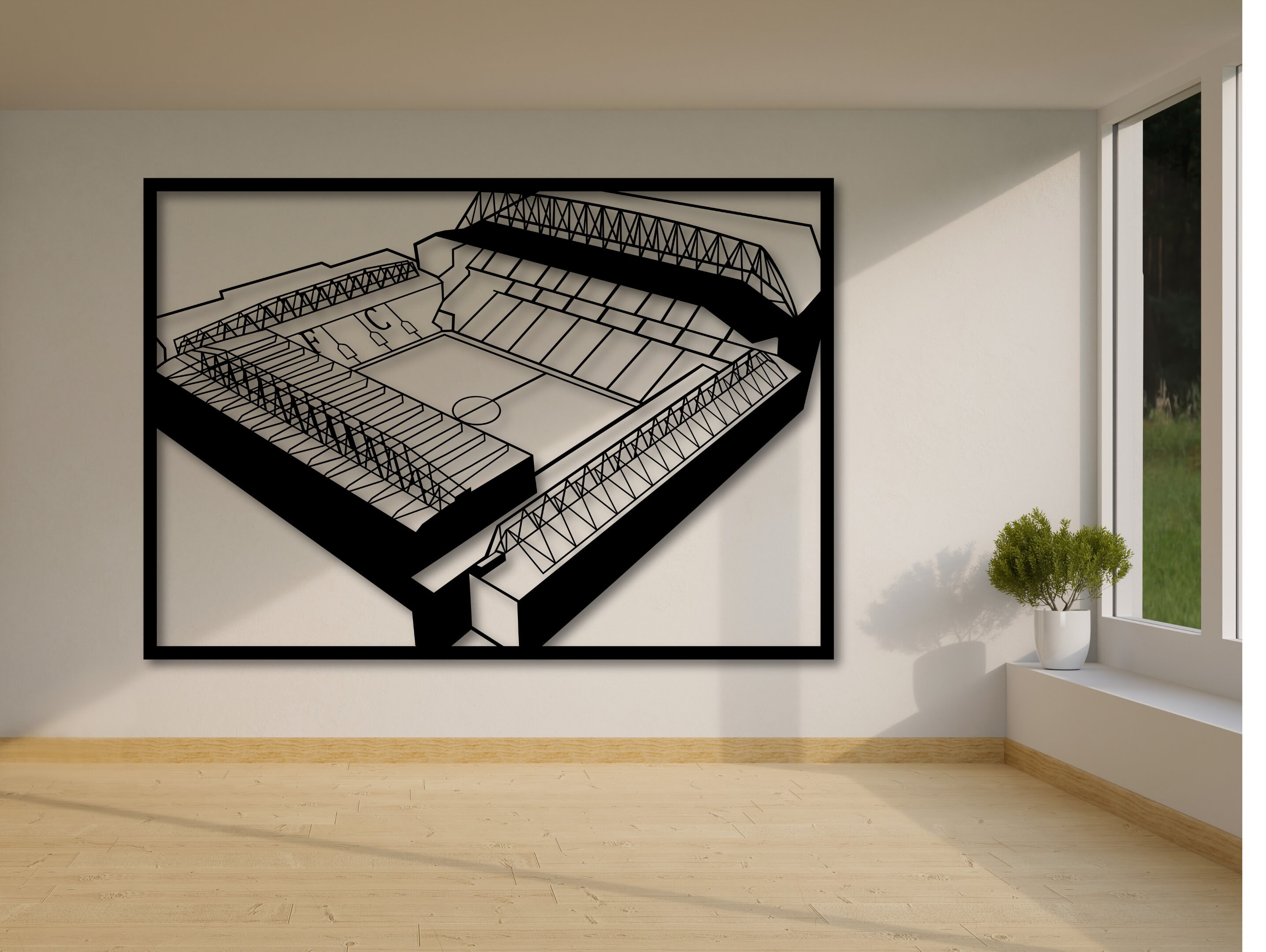 Liverpool Stadium Laser Cut File, Stadium Wall Decor, Liverpool ...