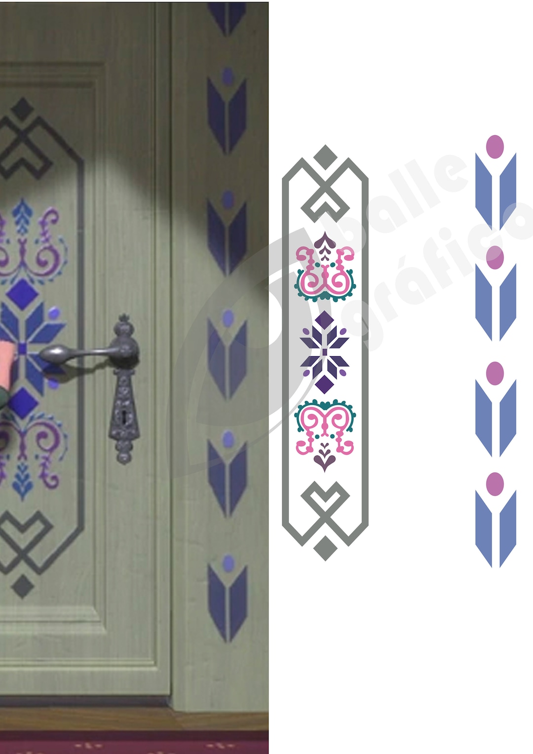 Elsa and Anna Door Pack. - Etsy