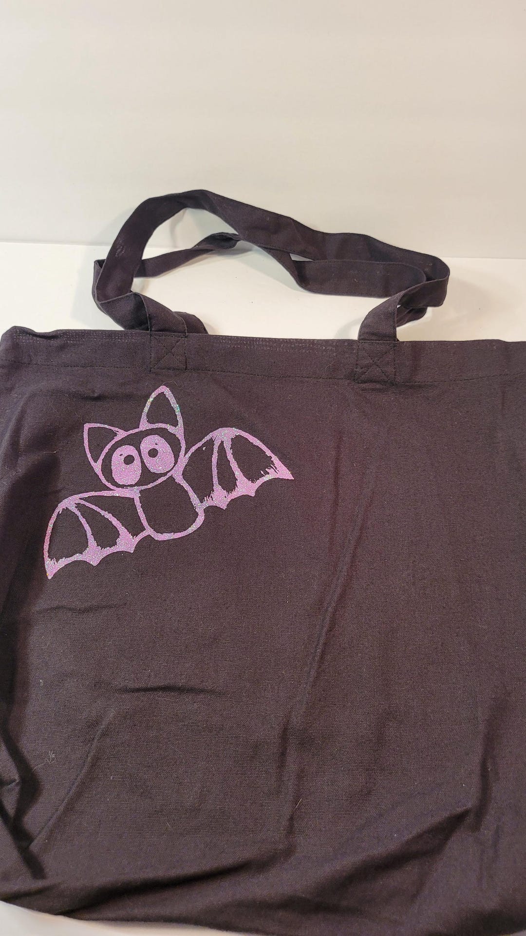 Large Purple Glitter Bat Tote - Etsy