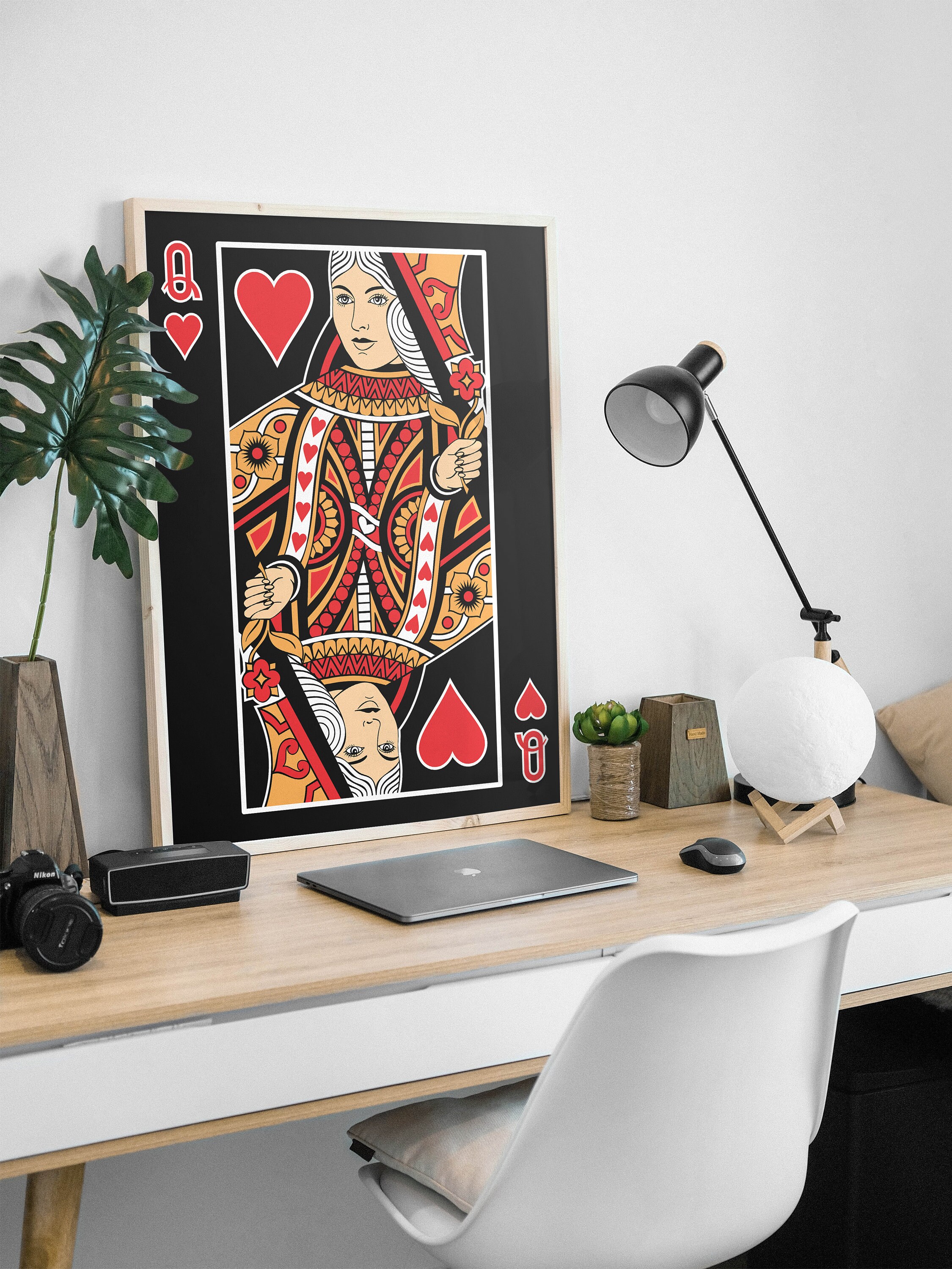 Playing Card Art, Lucky You Print, Game Room Wall Art, Las Vegas Poster ...