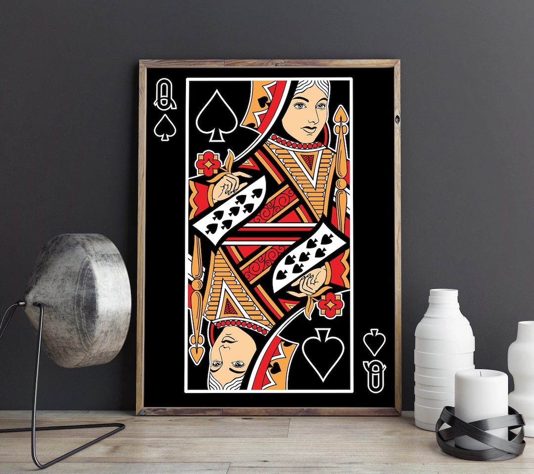 Queen of Spades Art Print: Poker Room Decor (digital Download) - Etsy