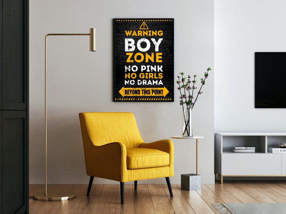Man Cave Printable Wall Poster | Boy's or Men's Room Decor | Game Room ...