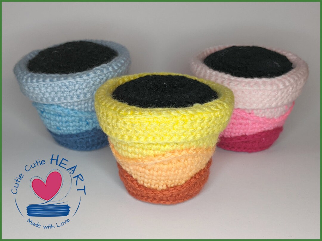 Amigurumi Plant Pot Wave Crochet Pattern - Etsy