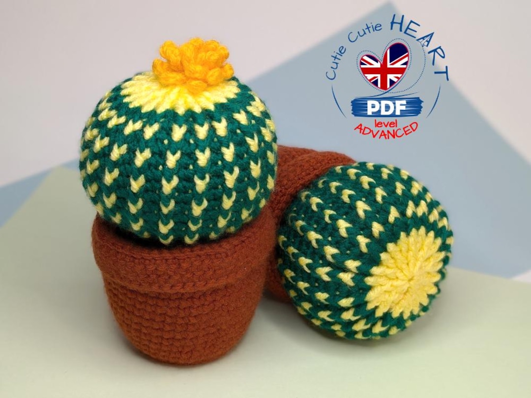 Amigurumi Cactus Golden Barrel Crochet Pattern - Instant PDF Download ...