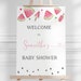 Editable Pink Watermelon Baby Shower Welcome Sign, Sweet Little Melon ...