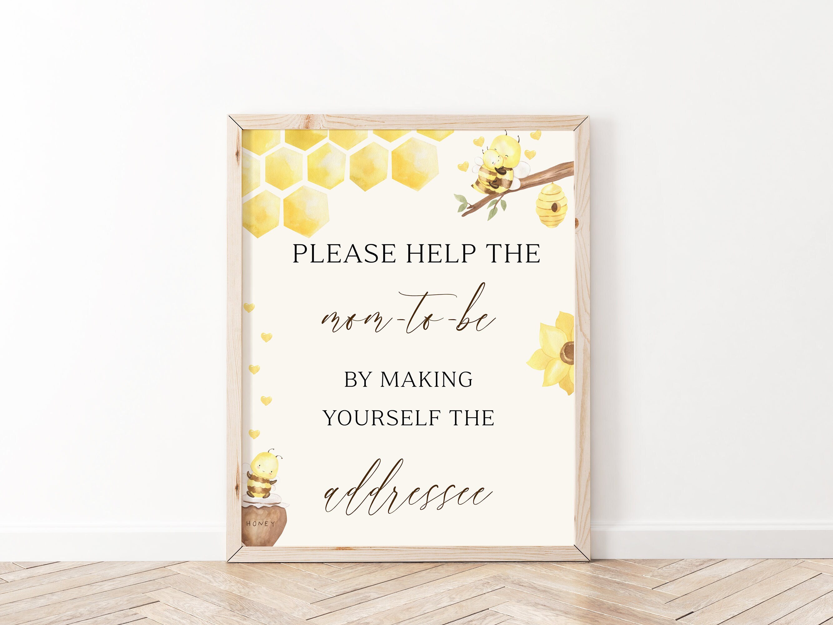 Honey Bee Baby Shower Envelope Station Sign, Coed Baby Shower, Buzzing ...