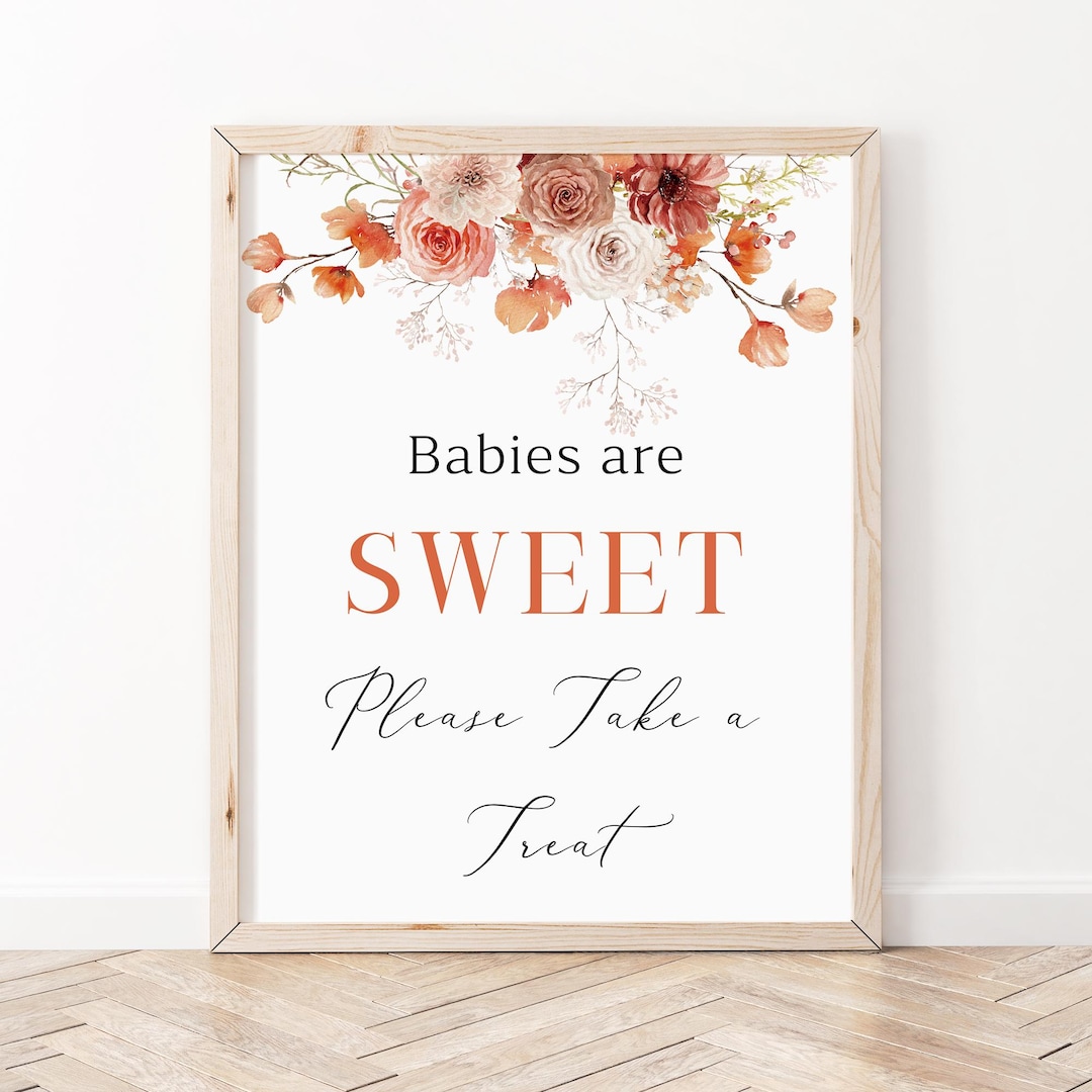 Fall Baby Brunch Babies Are Sweet Table Sign, Fall Baby Shower Sign ...