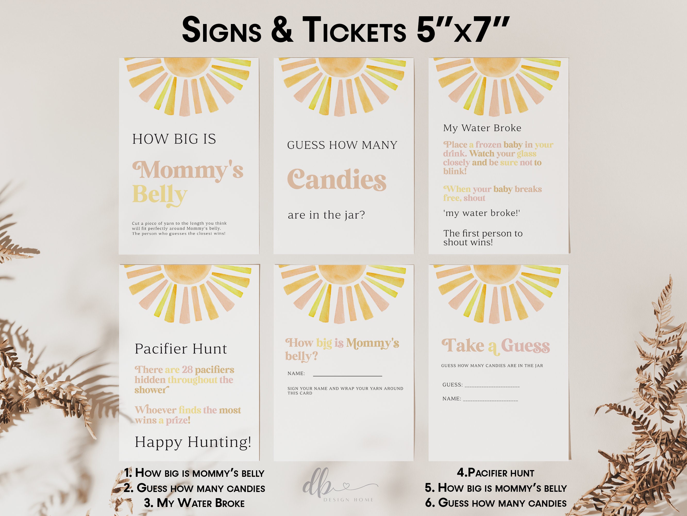 Editable Sunshine Baby Shower Games Bundle, Coed Baby Shower Games ...