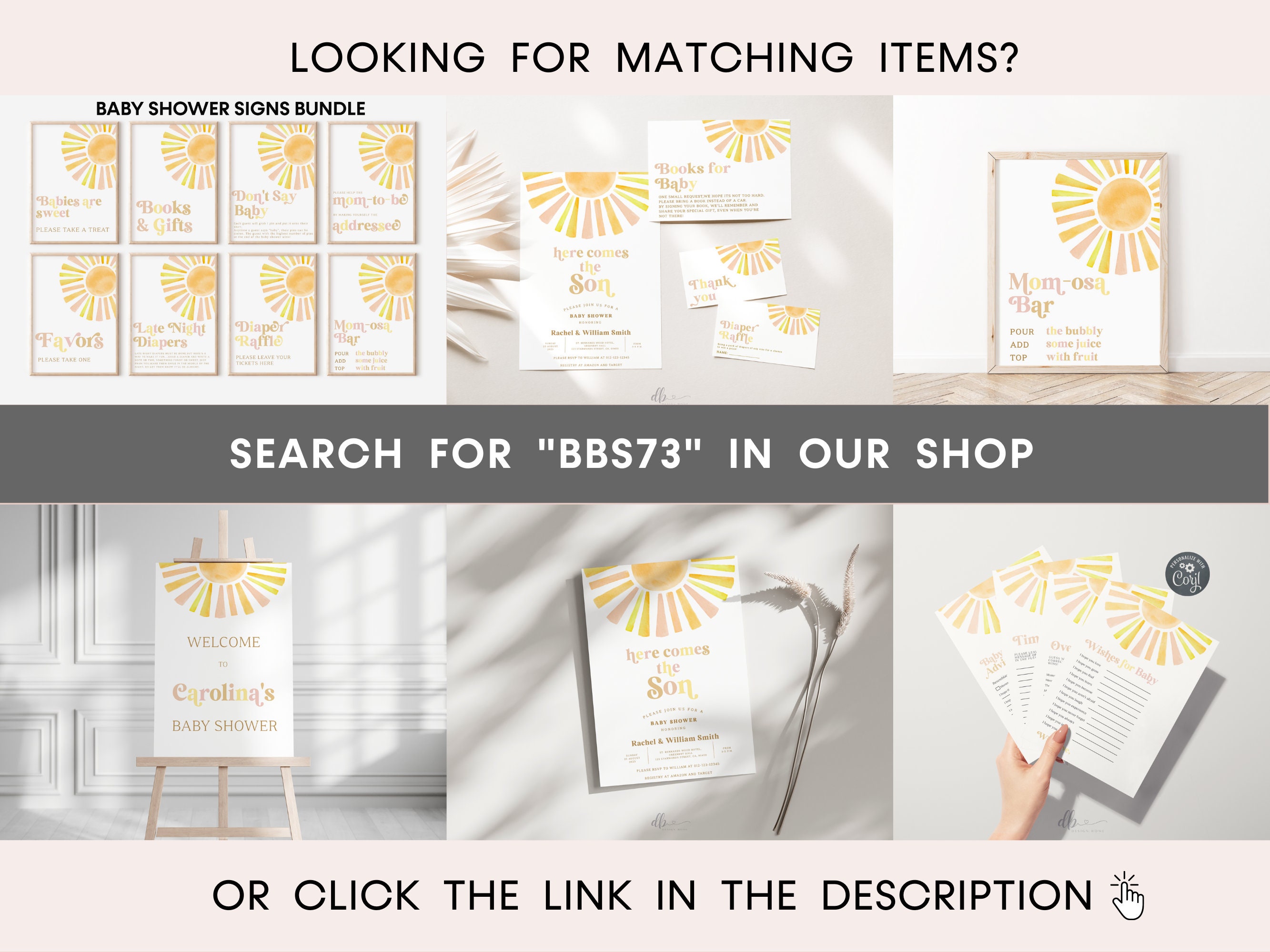 Editable Sunshine Baby Shower Games Bundle, Coed Baby Shower Games ...