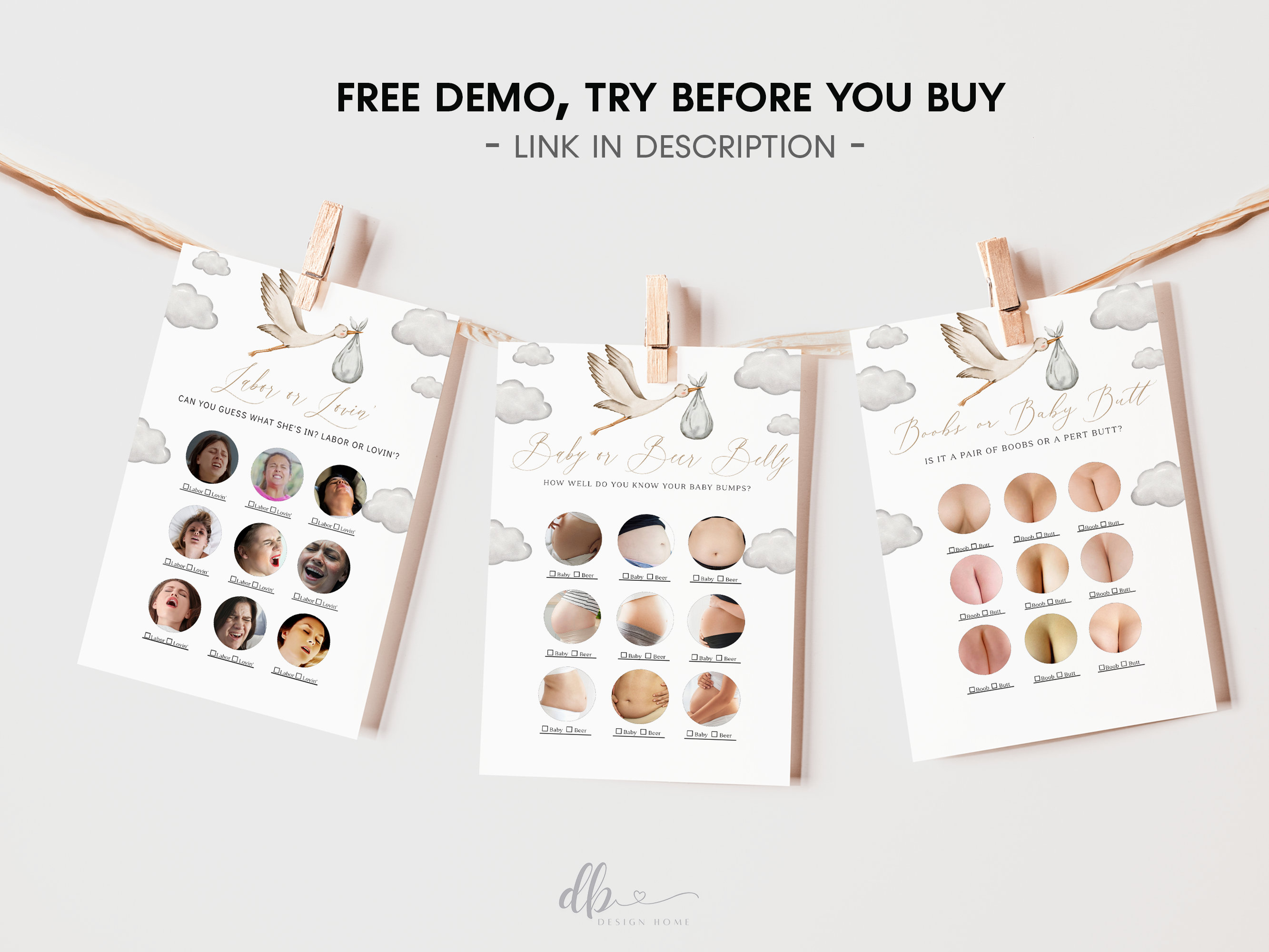 60 Printable Stork Baby Shower Games Bundle, Special Delivery Baby ...