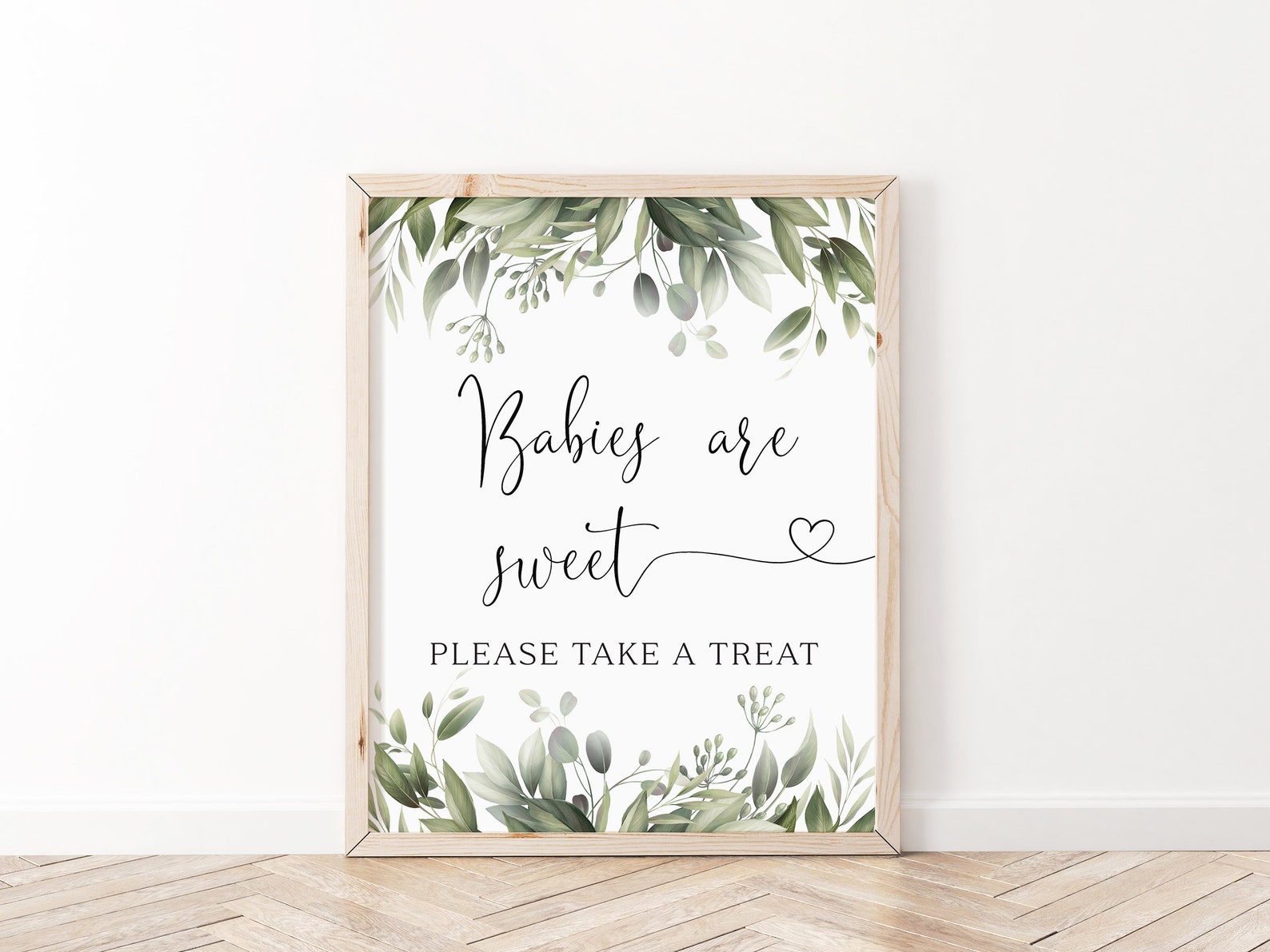 Greenery Baby Shower Babies Are Sweet Sign, Sage Green Baby Shower ...