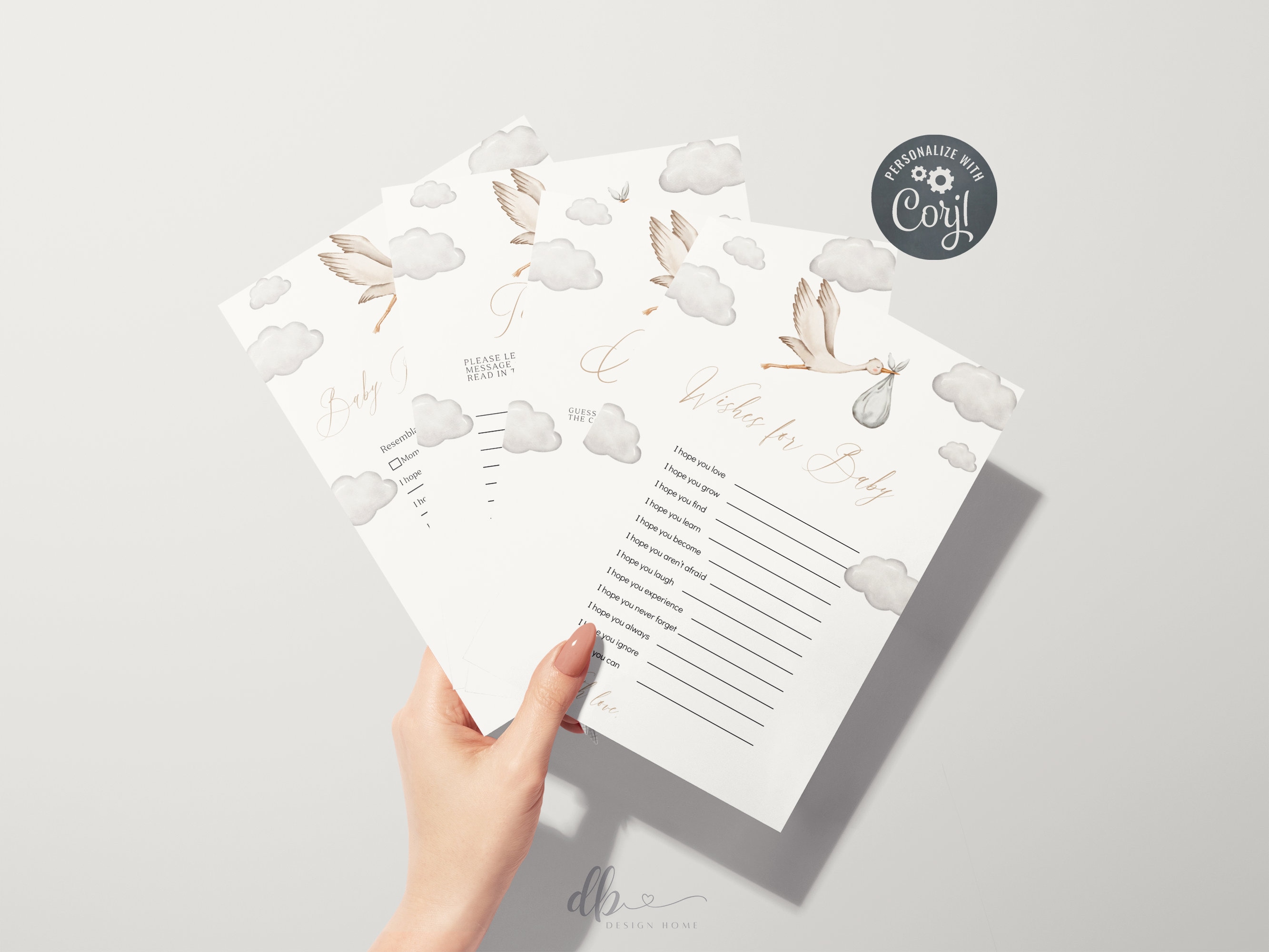 60 Printable Stork Baby Shower Games Bundle, Special Delivery Baby ...