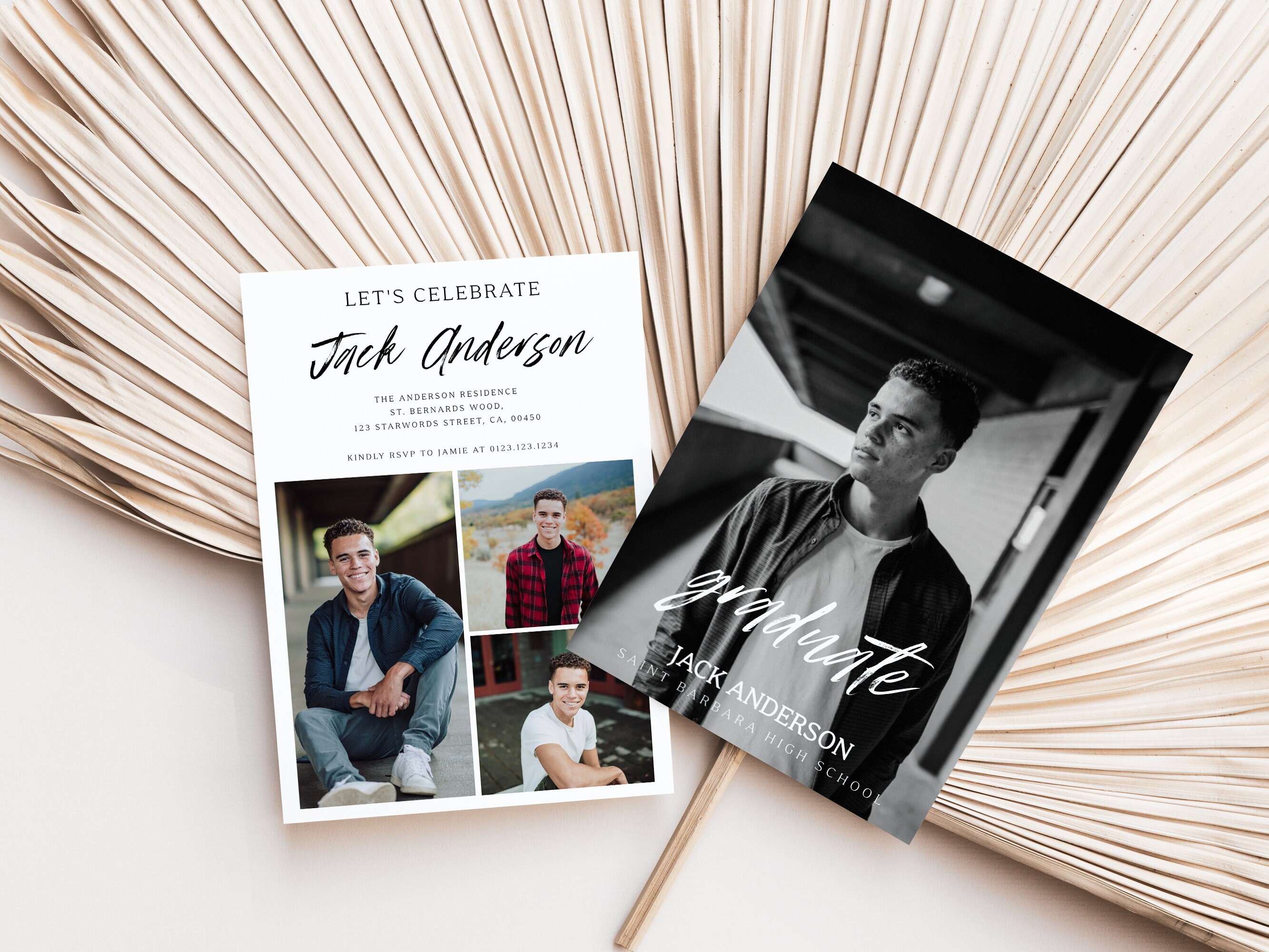 Editable Modern Graduation Announcement Graduation Invitation - Etsy