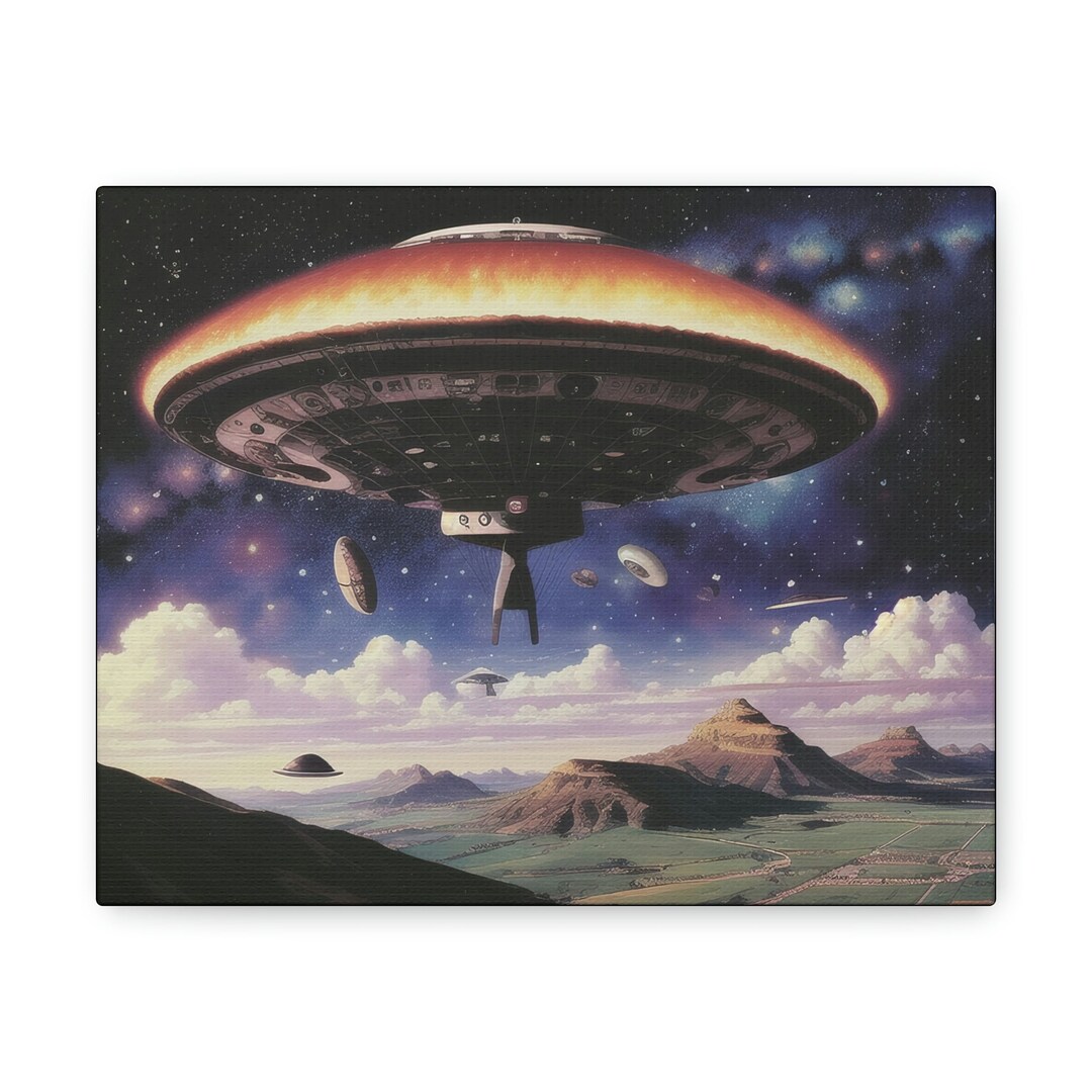 UFO Art Alien Home Décor 10 X 8 Wall Art - Etsy