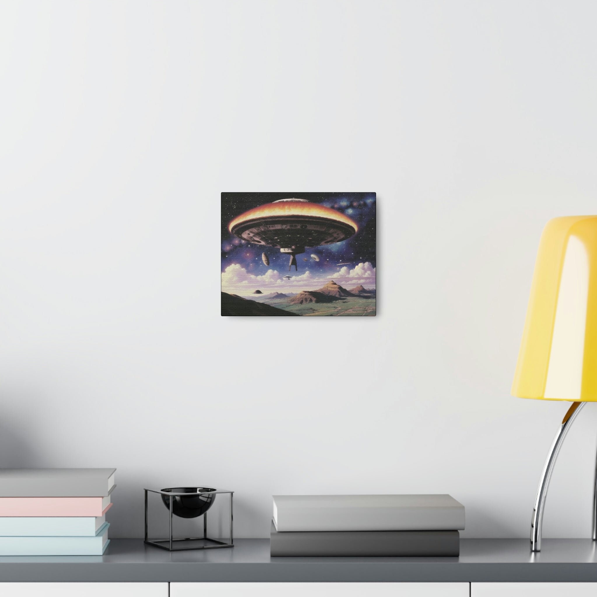 UFO Art Alien Home Décor 10" X 8" | Wall Art - Etsy