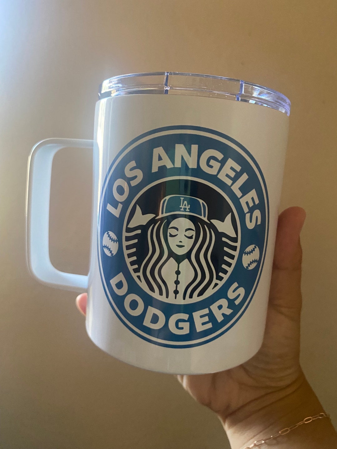 LA Dodgers 12oz Mug W/ Lid Gift Idea - Etsy