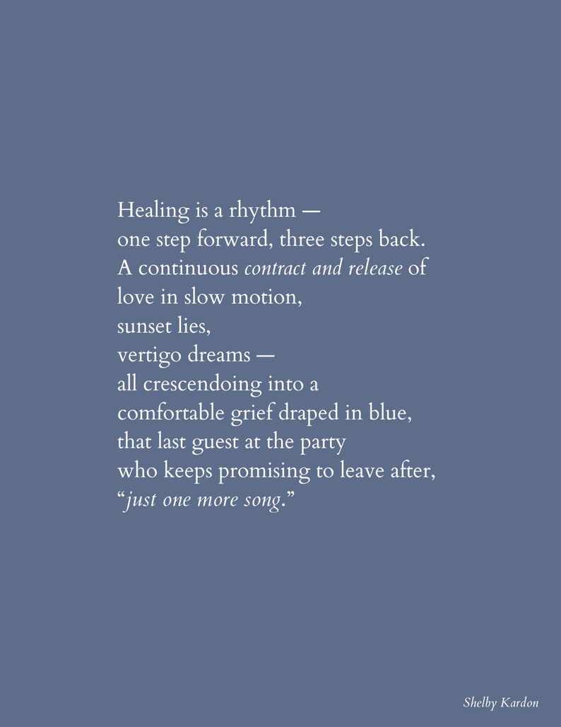 Poem Print - Healing is a Rhythm - Etsy