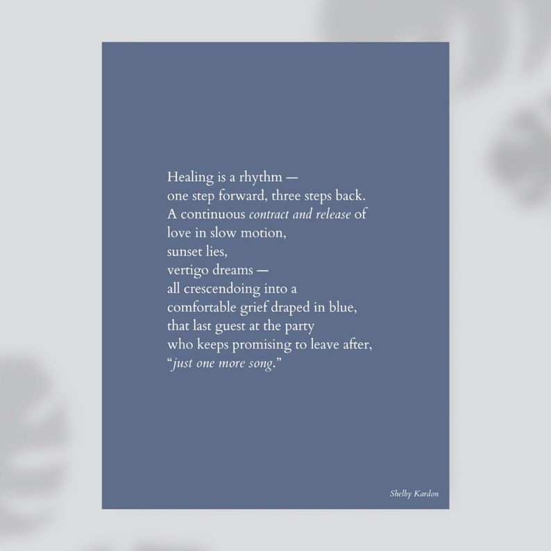 Poem Print - Healing is a Rhythm - Etsy