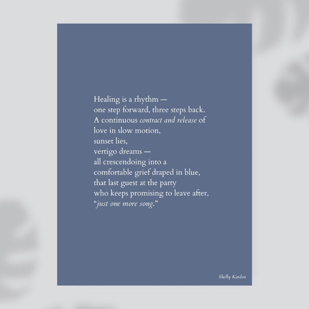 Poem Print - Healing is a Rhythm - Etsy