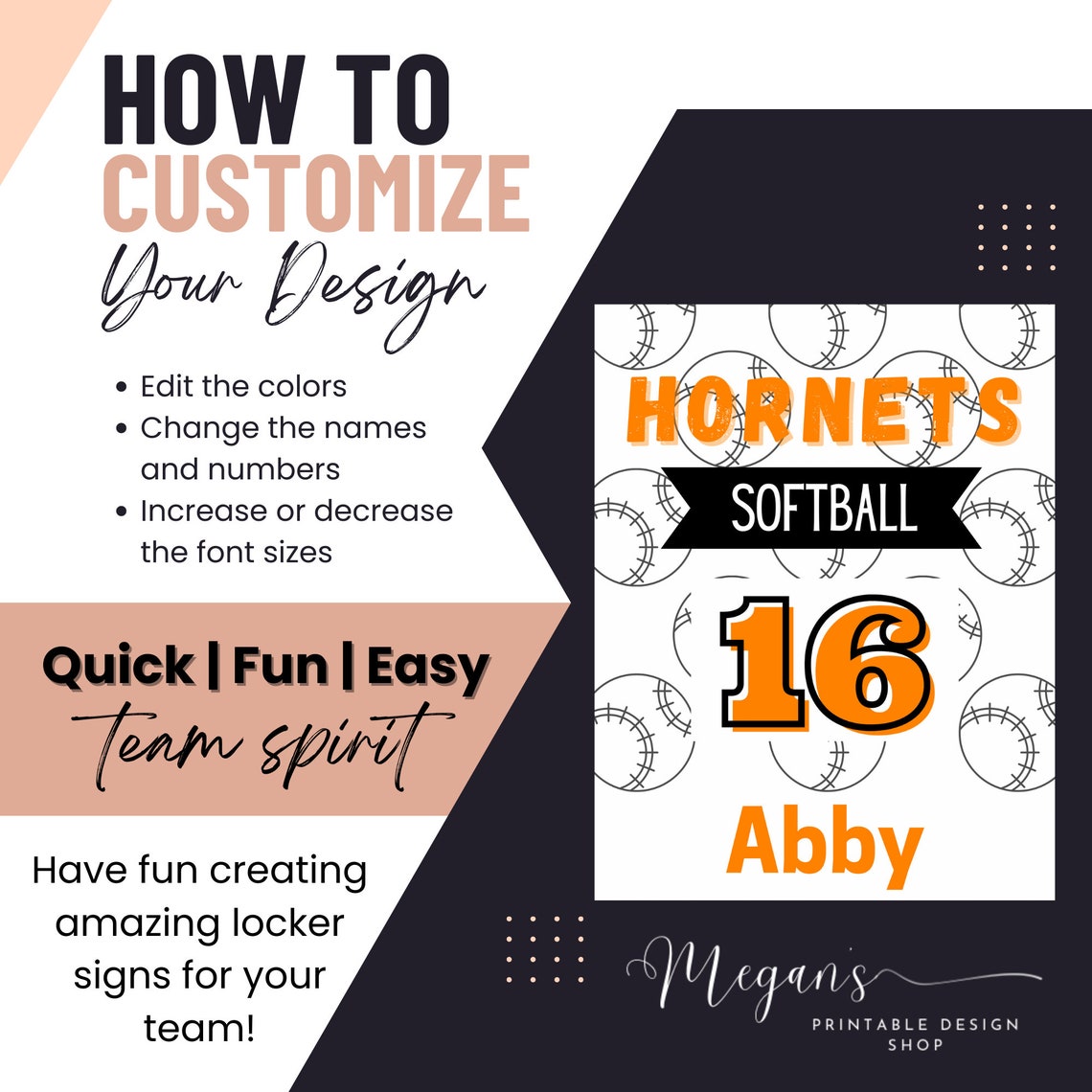Softball Locker Sign, Locker Room, Door Decoration Sign, School Spirit ...