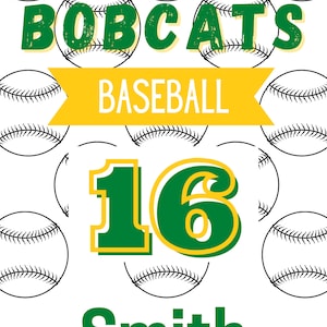 Baseball Locker Sign, Locker Room, Door Decoration Sign, School Spirit ...