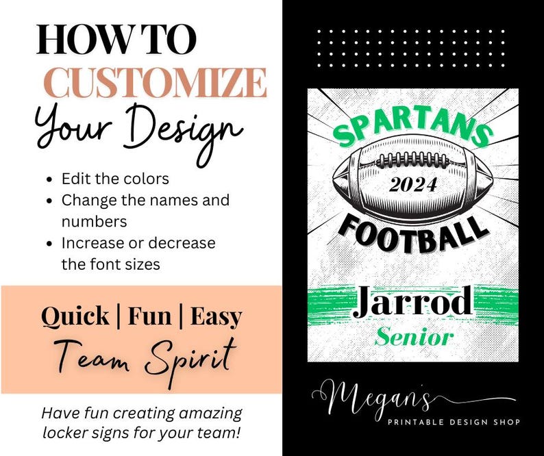 Football Locker Sign,locker Room,door Decoration Sign,school Spirit ...