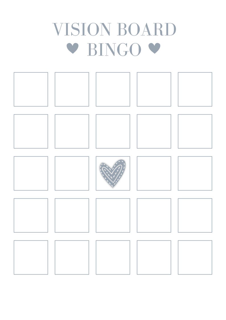 Vision Board Bingo, Vision Board Kit, 2025 Vision Board, Vision Board ...