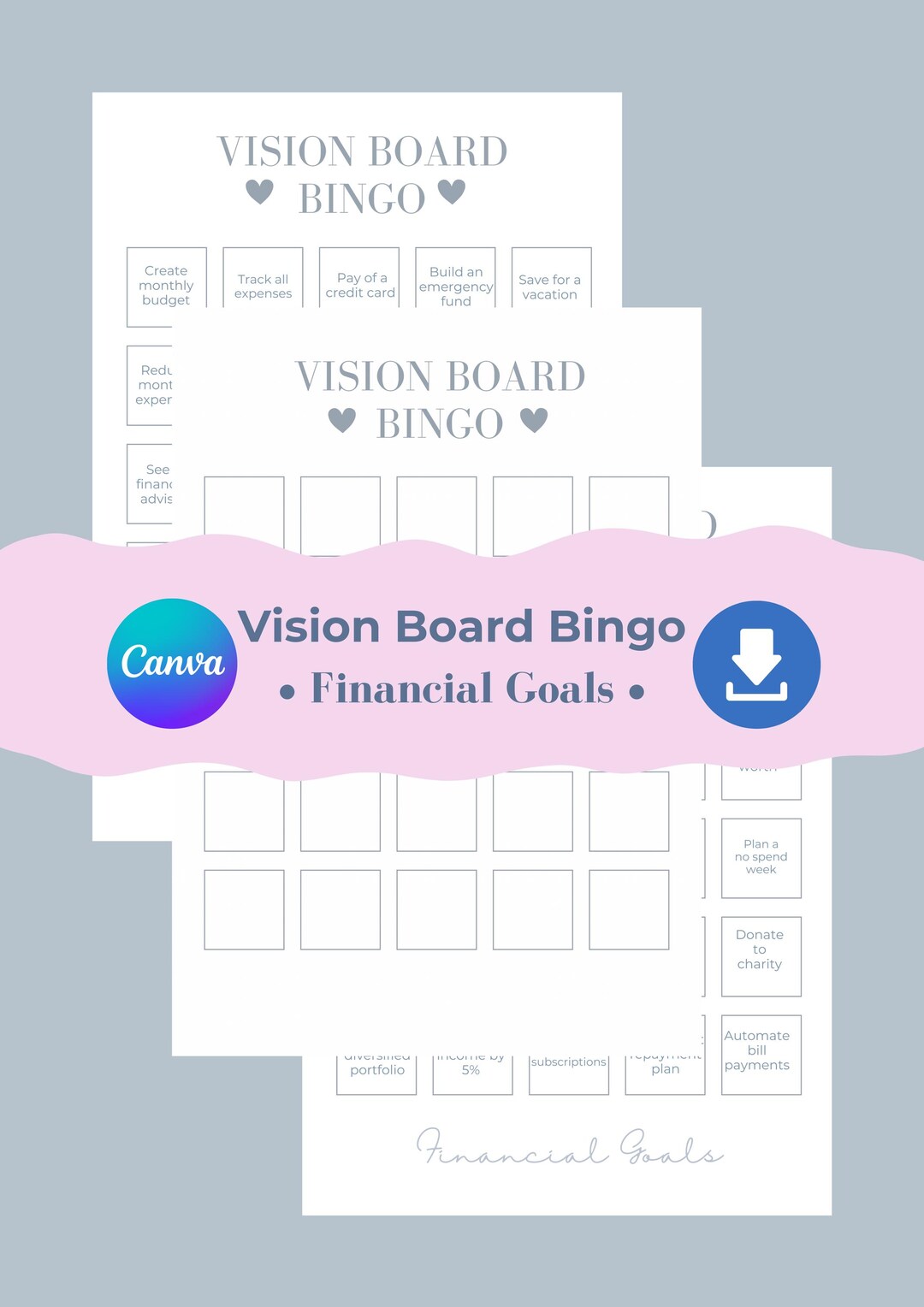 Vision Board Bingo, Vision Board Kit, 2025 Vision Board, Vision Board ...
