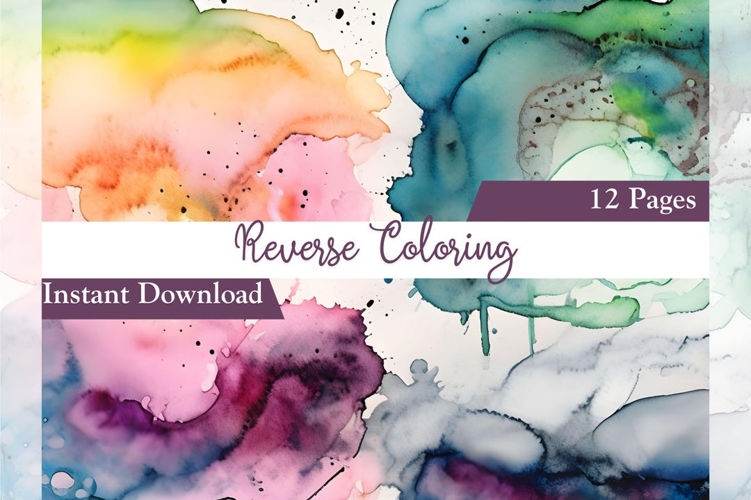 Reverse Coloring Pages, Mindfulness Activity, Creative Doodling, Chill ...