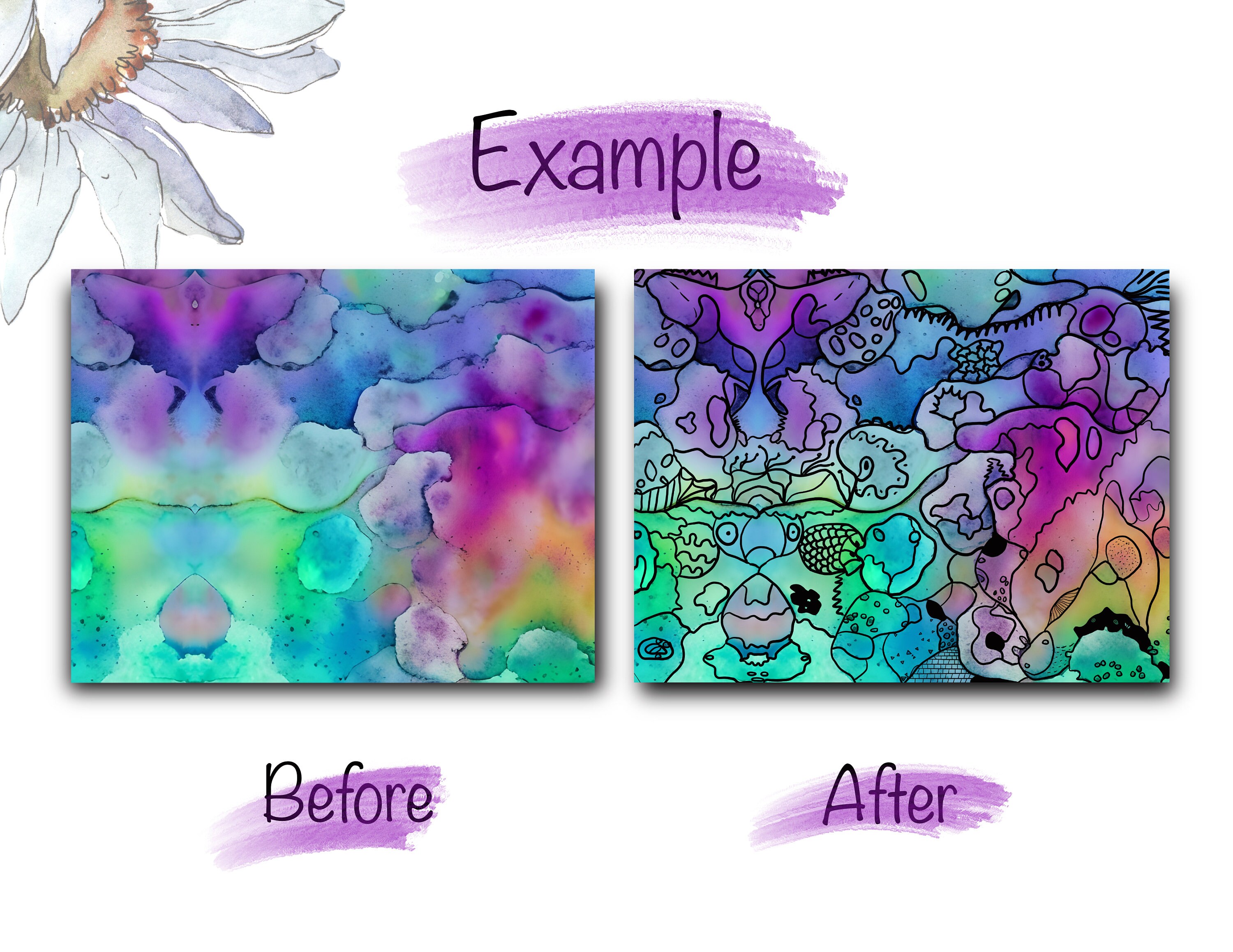 Colorful Reverse Coloring Pages, Mindfulness Activity, Creative ...