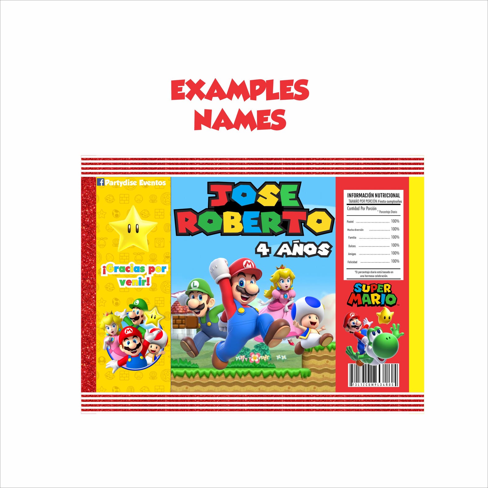 Custom Super Mario Name, Logo With Your Name in Mario Font, Png, Custom ...