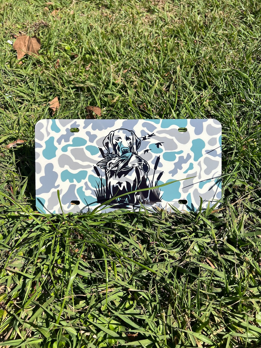 Camo Dog License Plate Hunting Duck Hunting - Etsy