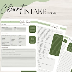 Nutrition Coach Client Intake Form Bundle Download - Etsy