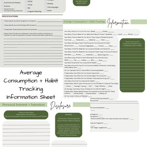 Nutrition Coach Client Intake Form Bundle Download - Etsy