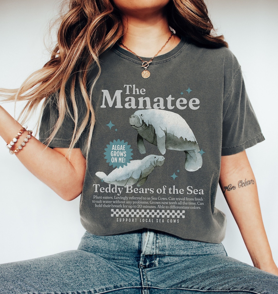 Manatee Shirt, Manatee Fun Facts T Shirt, Respect the Locals Manatee ...