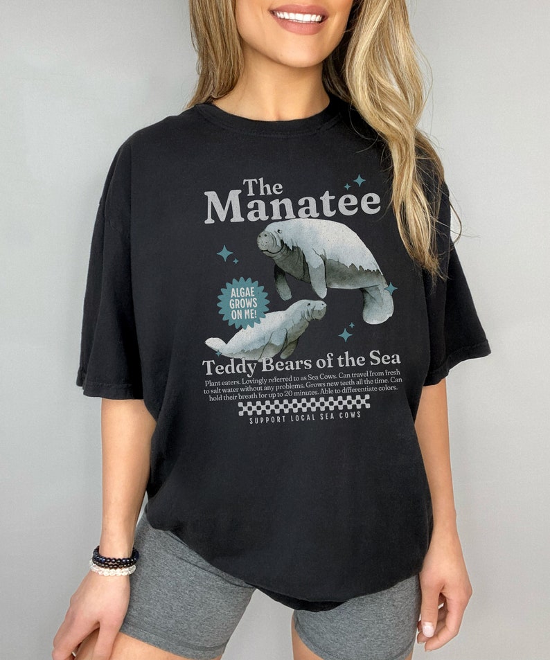 Manatee Shirt, Manatee Fun Facts T Shirt, Respect the Locals Manatee ...