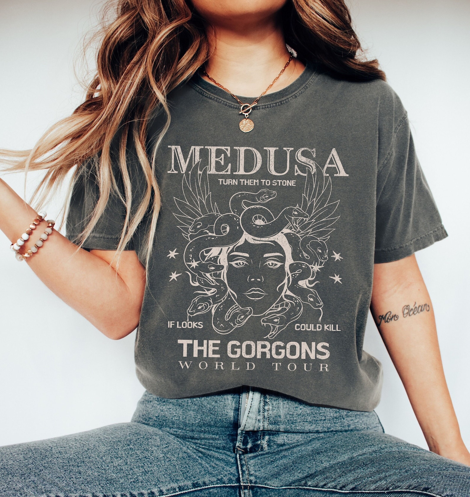 Medusa T Shirt Greek Mythology Goddess Shirt Snake Shirt - Etsy