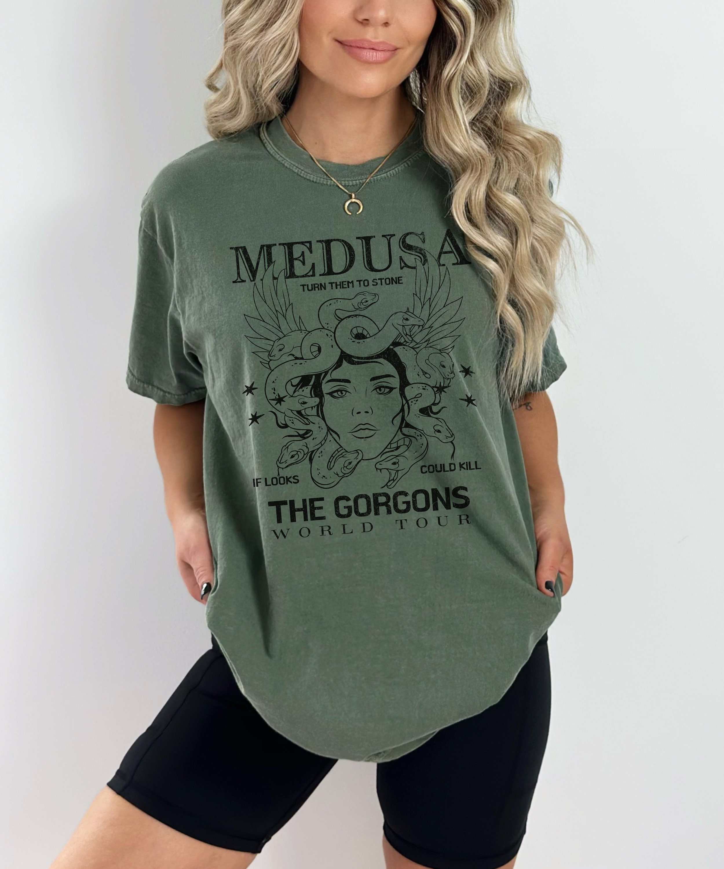 Medusa T Shirt Greek Mythology Goddess Shirt Snake Shirt - Etsy