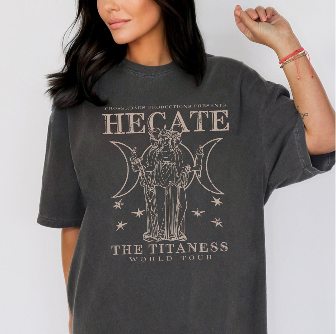 Comfort Colors Triple Goddess Shirt, Goddess Hecate Distressed Band Tee, Witchy Dark Academia ...