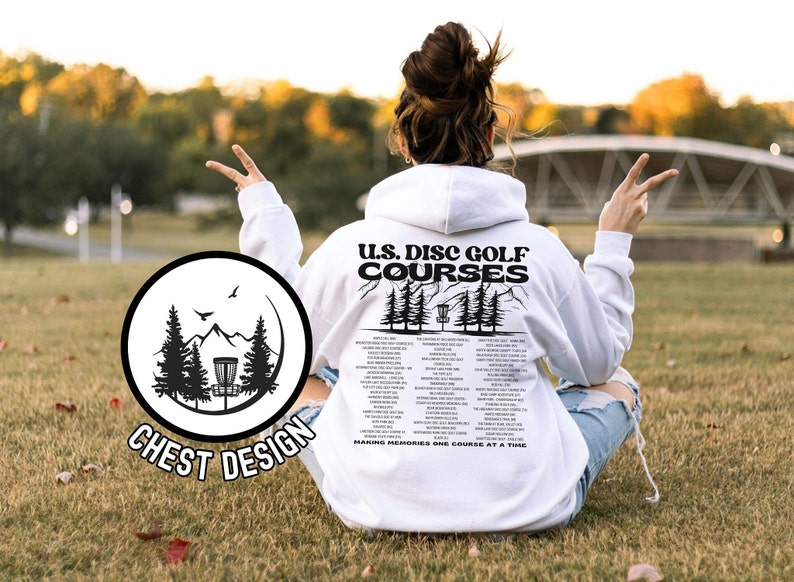 Disc Golf Hoodie, US Frisbee Golf Courses, Disc Golf Sweatshirt, Disc ...