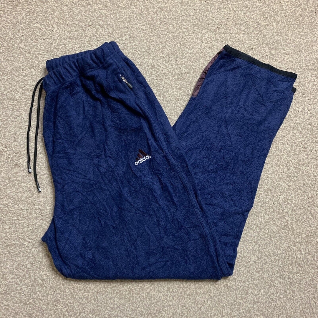 Adidas Tracksuit Bottoms Track Pants Fleece Joggers Jogging Vintage ...