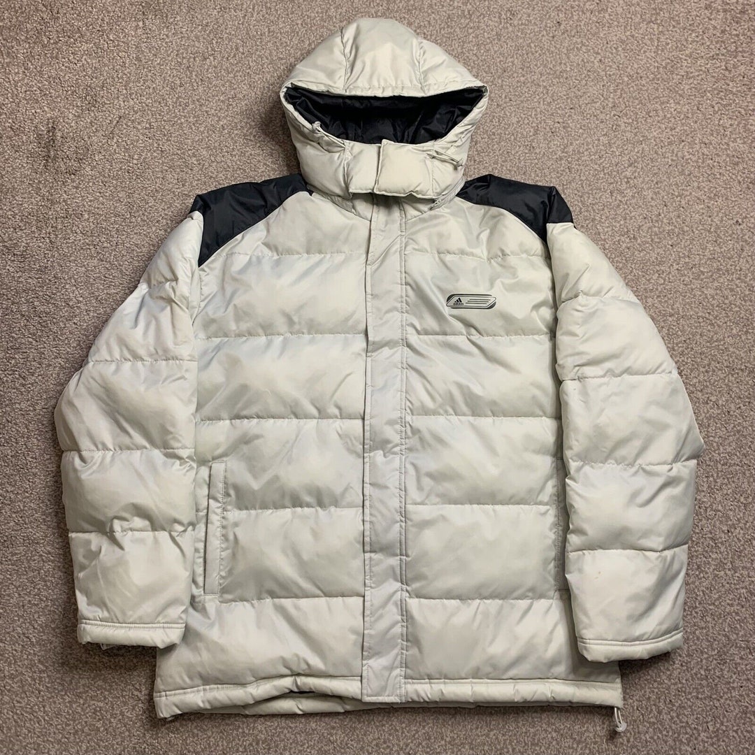 Adidas Puffer Jacket Coat Padded Vintage Poly Filled Detachable Hood ...