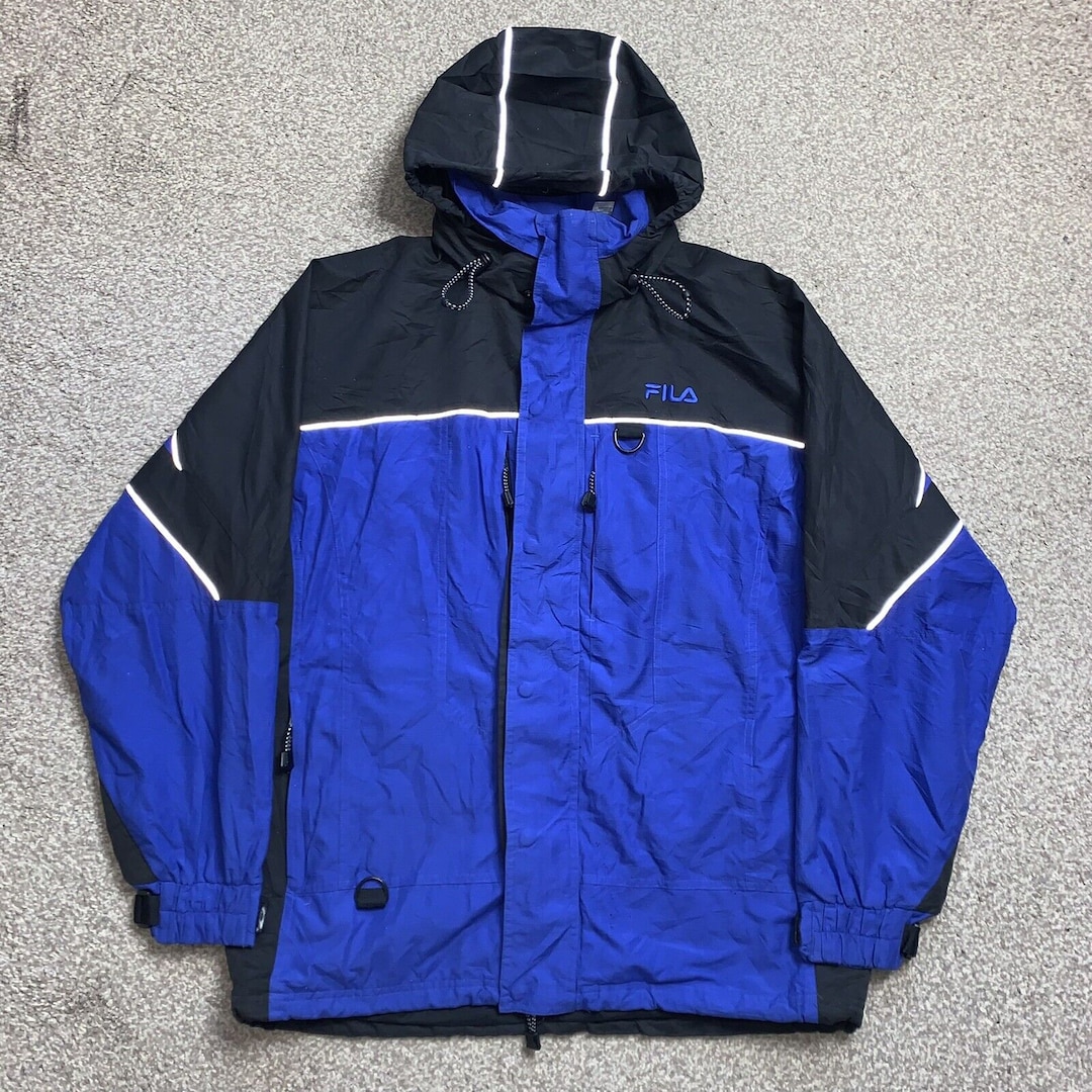 Fila Jacket Coat Windbreaker Vintage Shell Reflective Hi Vis Retro M - Etsy