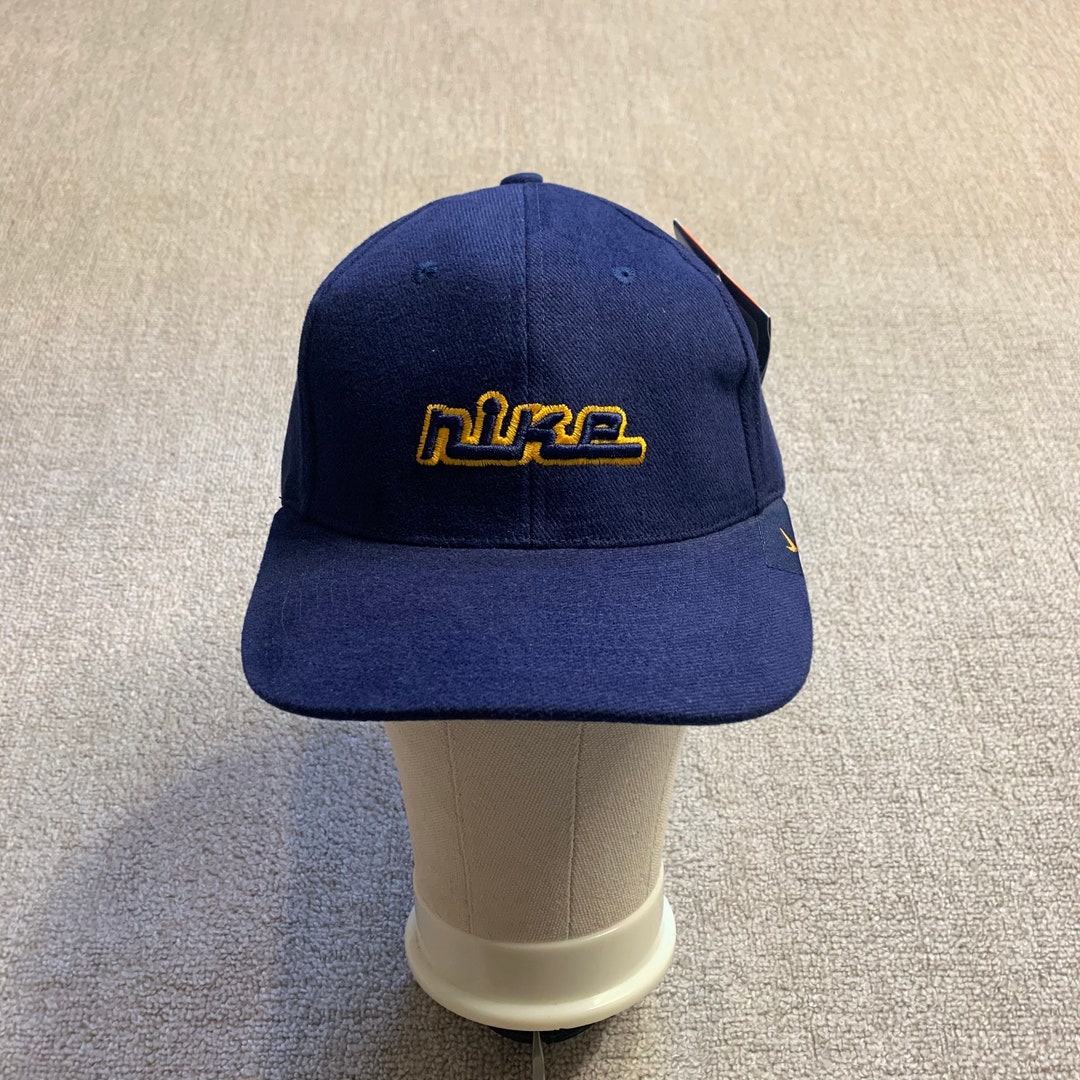 Nike Baseball Cap Hat Snapback 2000s Y2K Vintage Spell Out Athletics ...